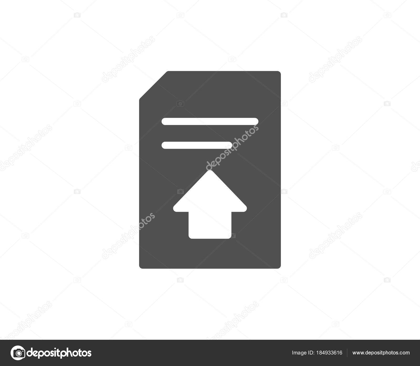 Upload Document Simple Icon White Background Stock Vector Image by ...
