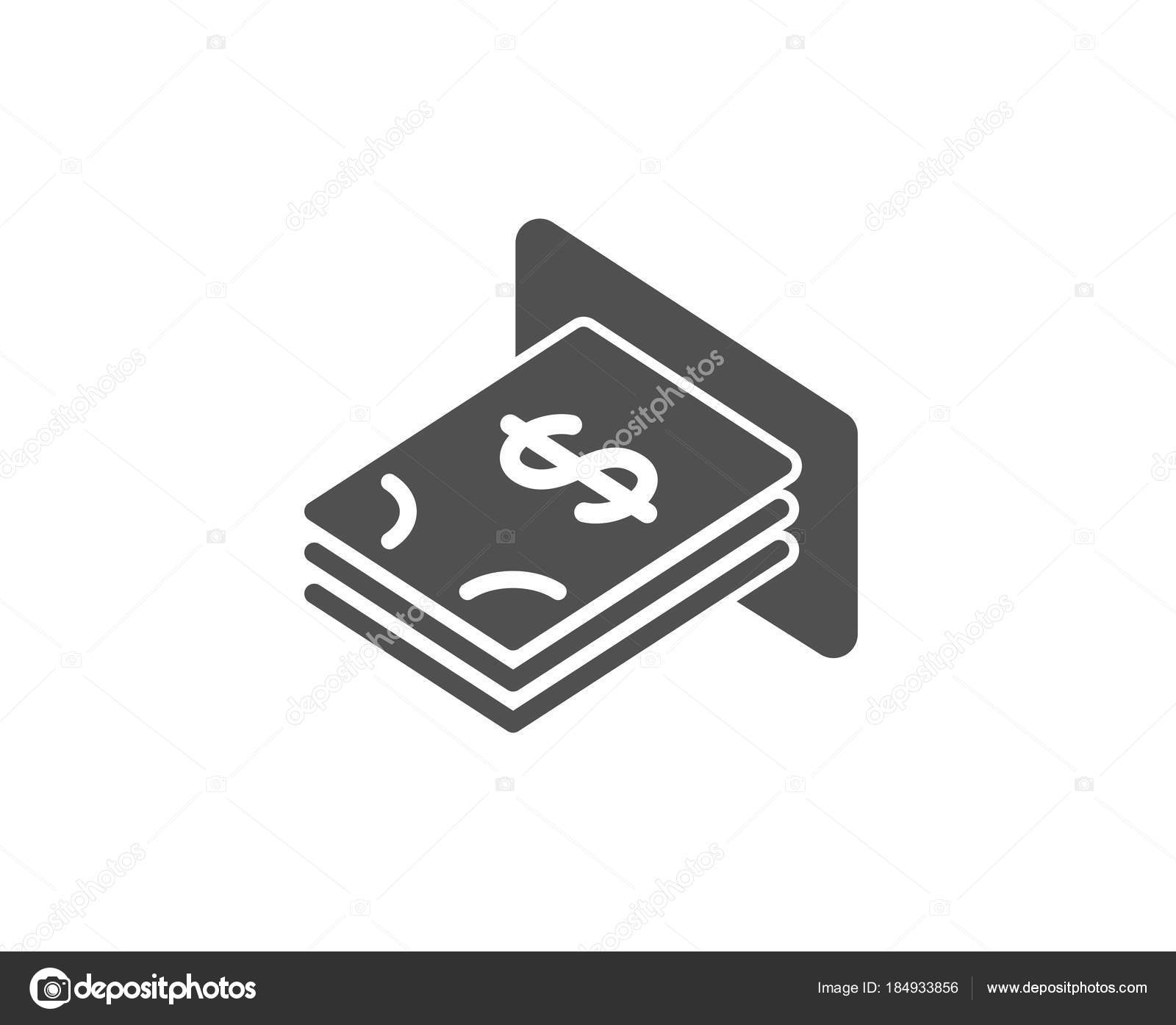 Cash Money Simple Icon White Background Stock Vector Image by ...
