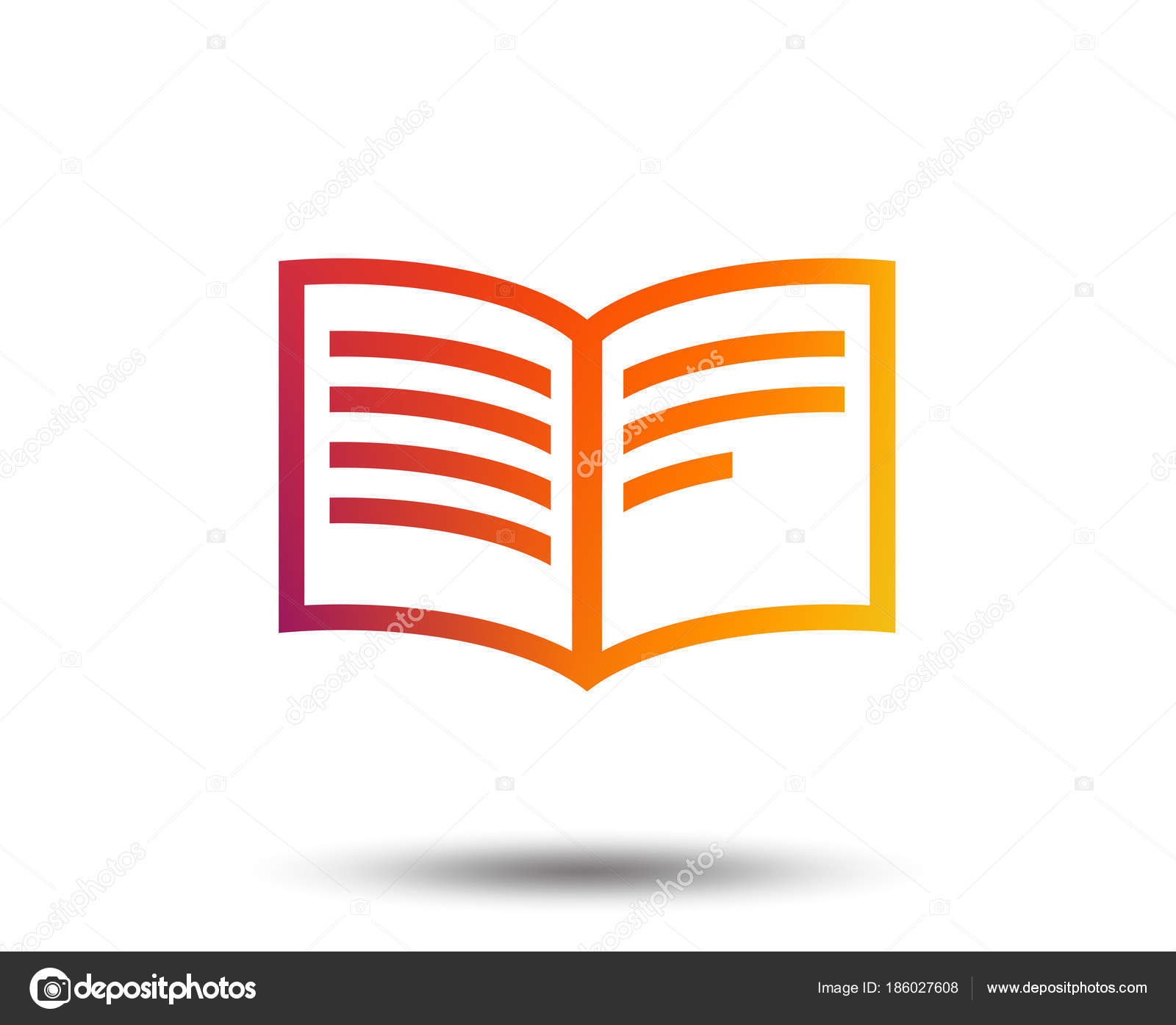 Open Book Symbol Blurred Colourful Gradient Stock Vector by ©Blankstock ...