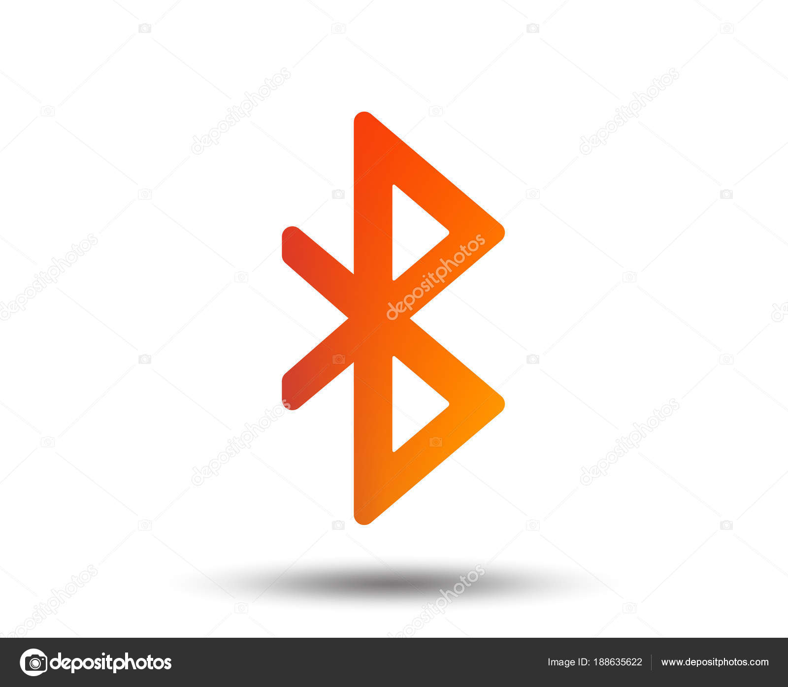 Bluetooth Sign Icon Mobile Network Symbol Data Transfer Blurred ...