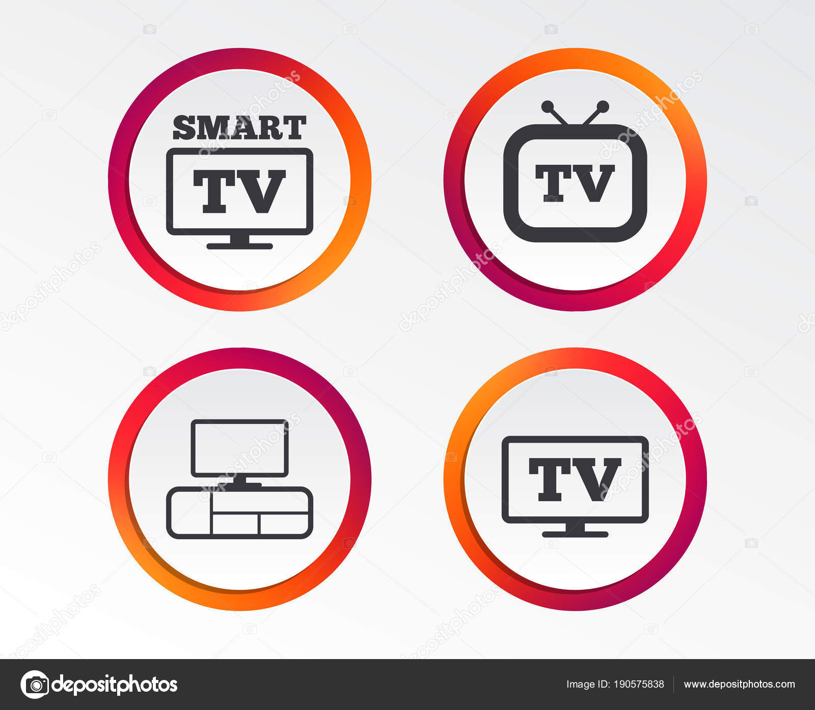 Icono Modo Smart Símbolo Pantalla Ancha Carteles Televisión Televisión ...