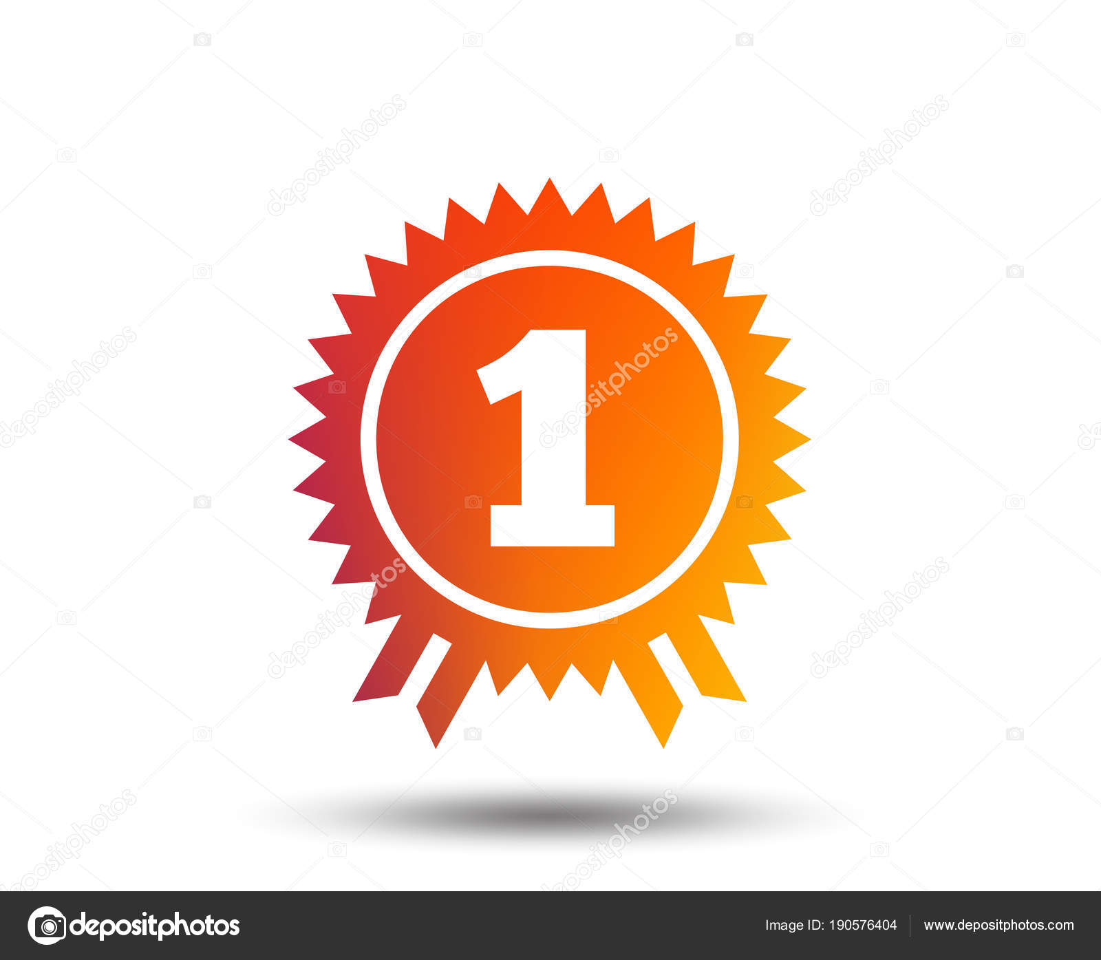 Primer Lugar Signo Premio Icono Premio Símbolo Ganador Elemento Diseño ...