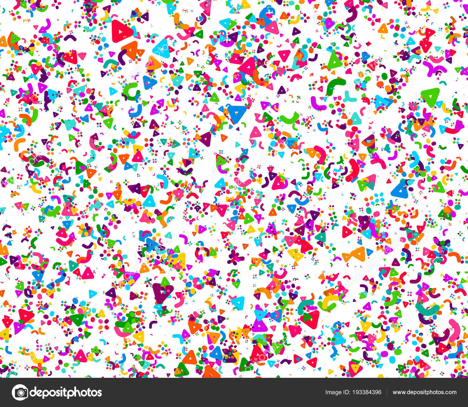 Colorful Confetti Pieces White Background Stock Vector by ©Blankstock ...