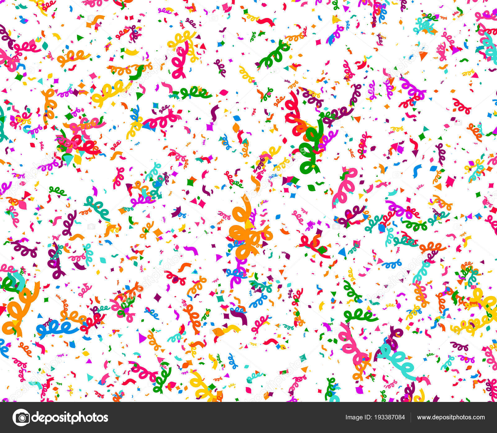 Colorful Confetti Pieces White Background ⬇ Vector Image by ...