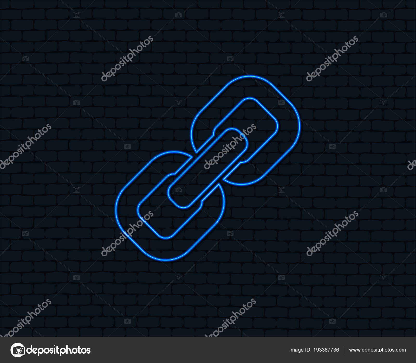 Hyperlink Chain Symbol Black Background Stock Vector Image by ...