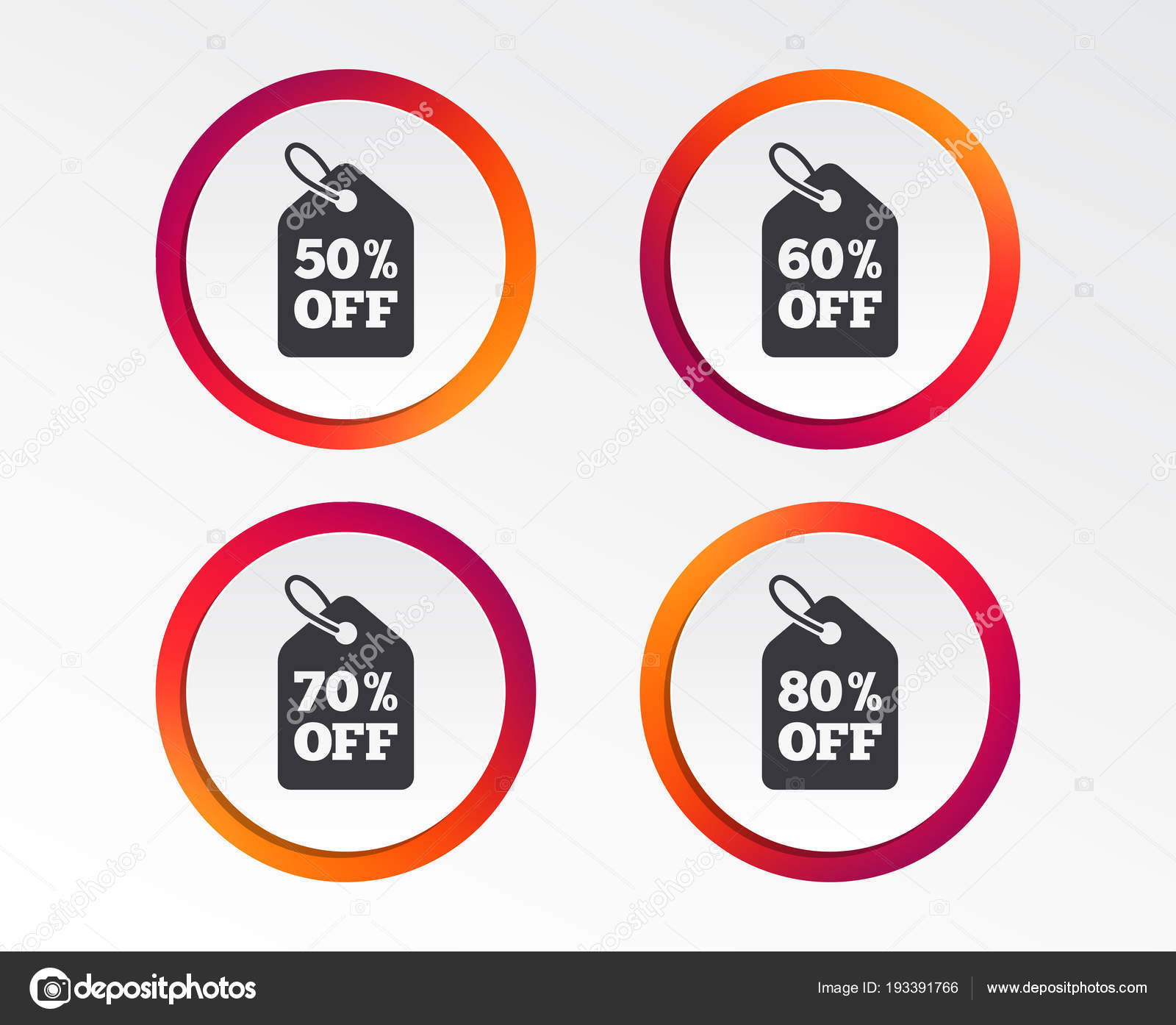 Discount Special Offer Symbols White Background Stock Vector by ...