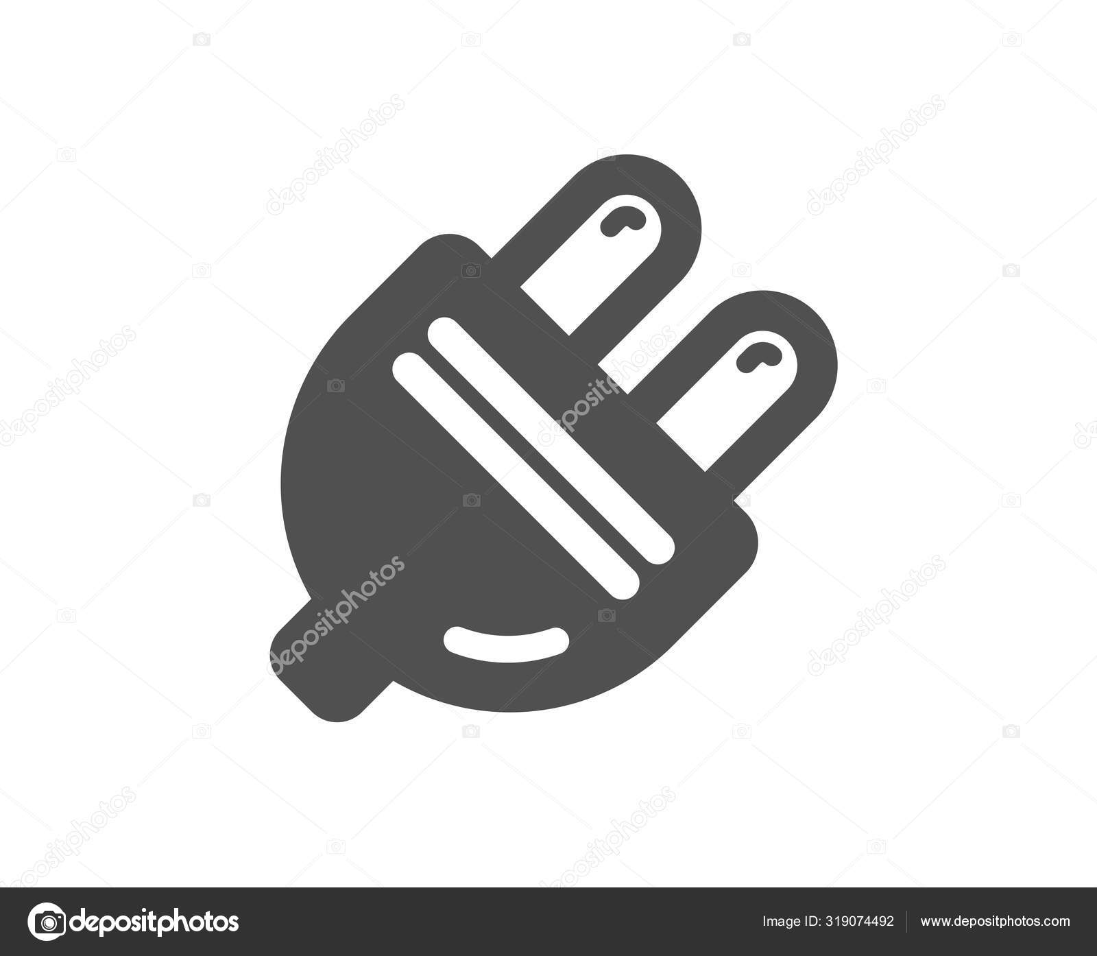 Ikon steker listrik. Tanda energi. Tenaga listrik. Vektor Vektor Stok ...