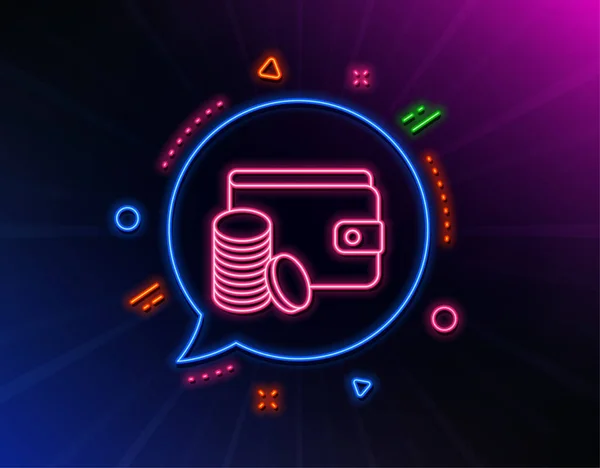 Blue glowing neon line Coin money with dollar symbol icon isolated on ...