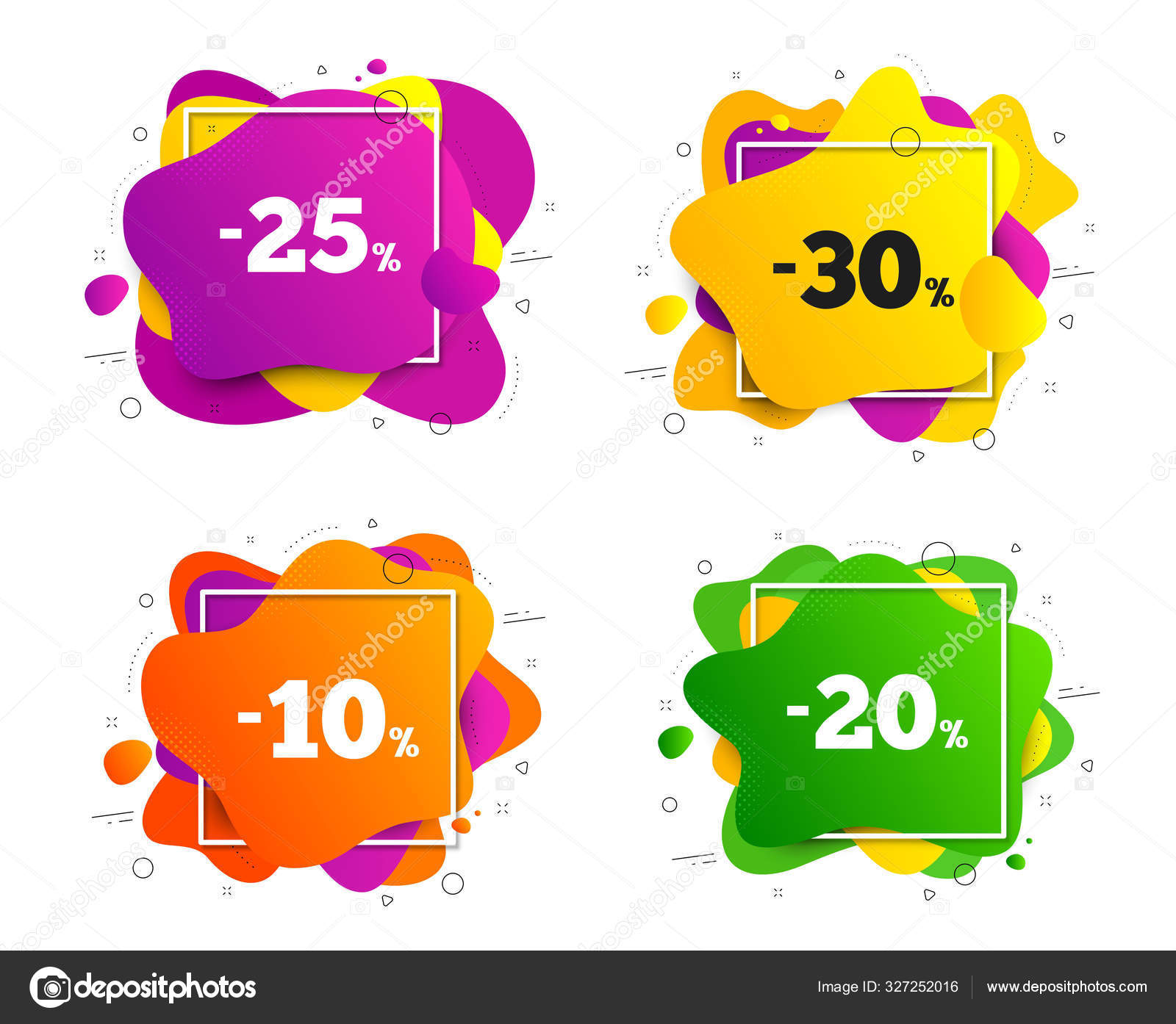 Sale discount icons. Special offer price signs. Vector Stock Vector Image by ©Blankstock #327252016