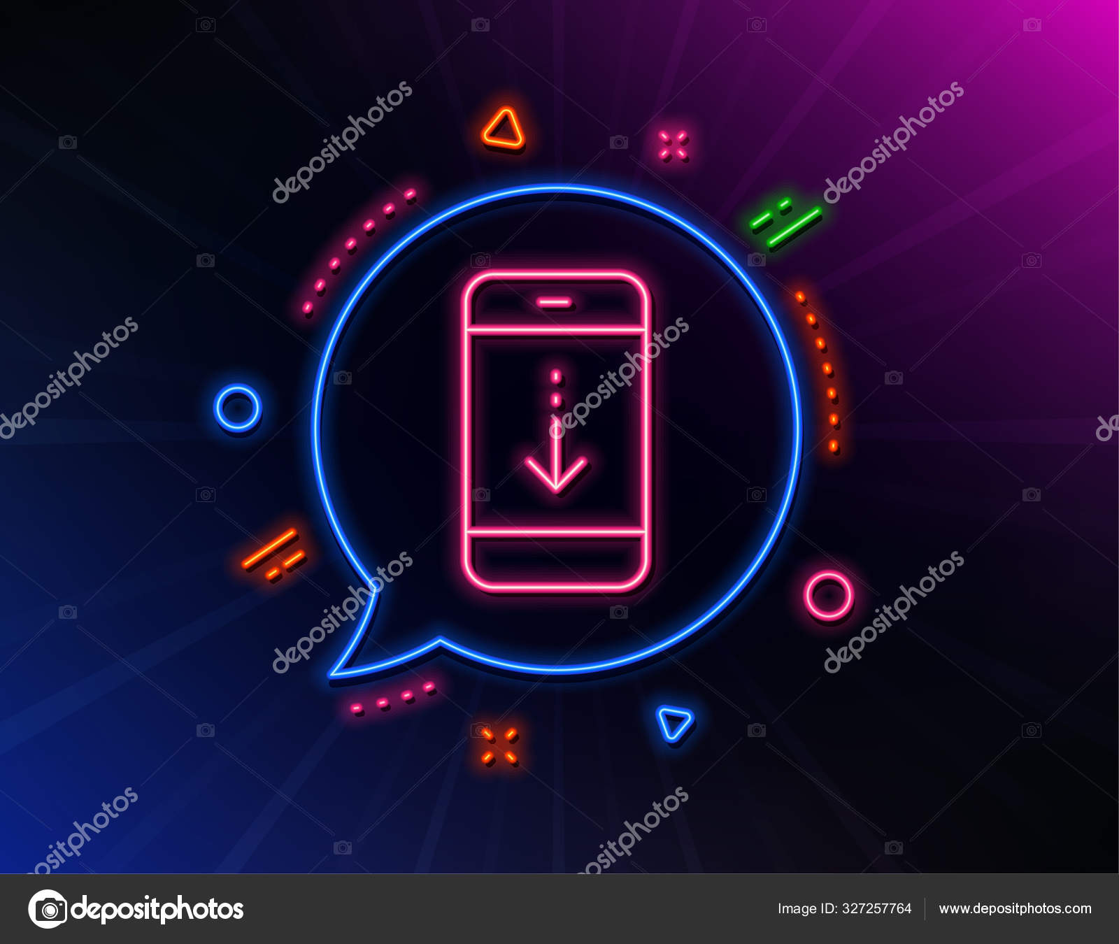 Scroll down phone line icon. Scrolling screen sign. Swipe page. Stock ...