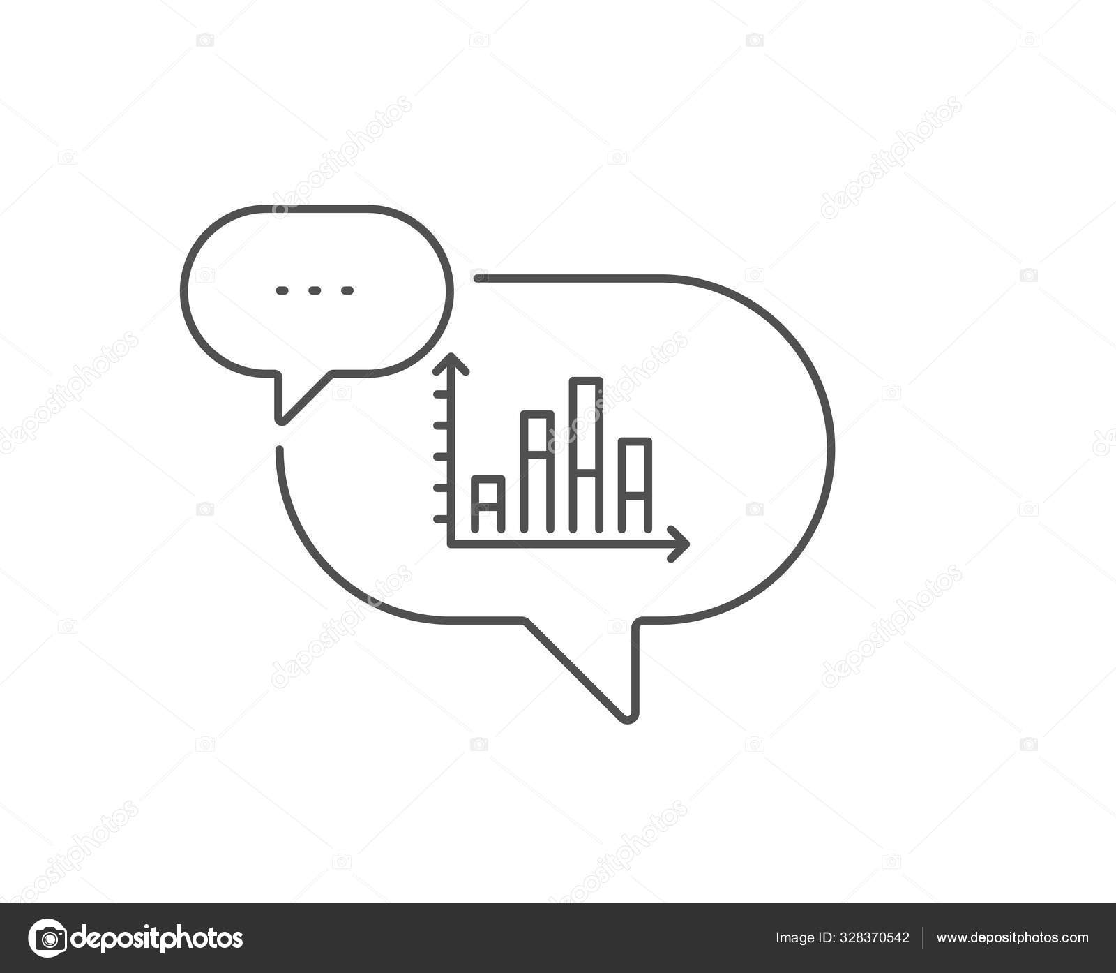 Diagram graph line icon. Column chart sign. Vector Stock Vector Image by ©Blankstock #328370542