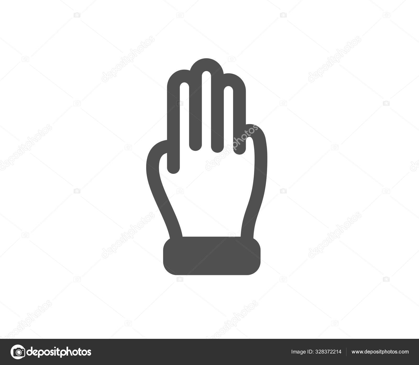 Three fingers hand icon. Click palm sign. Vector Stock Vector Image by ...