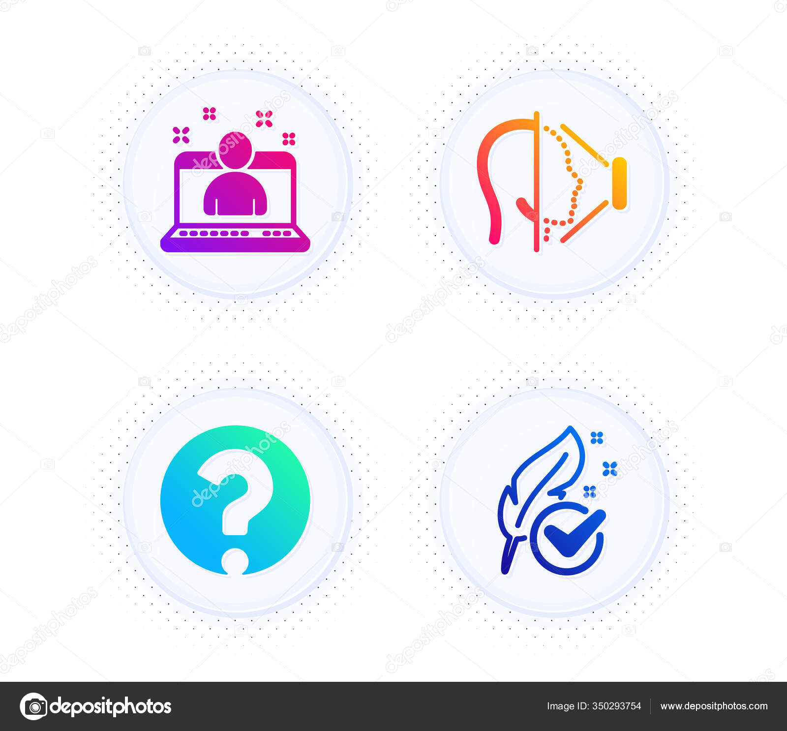 Face Question Mark Best Manager Icons Simple Set Button Halftone Stock ...