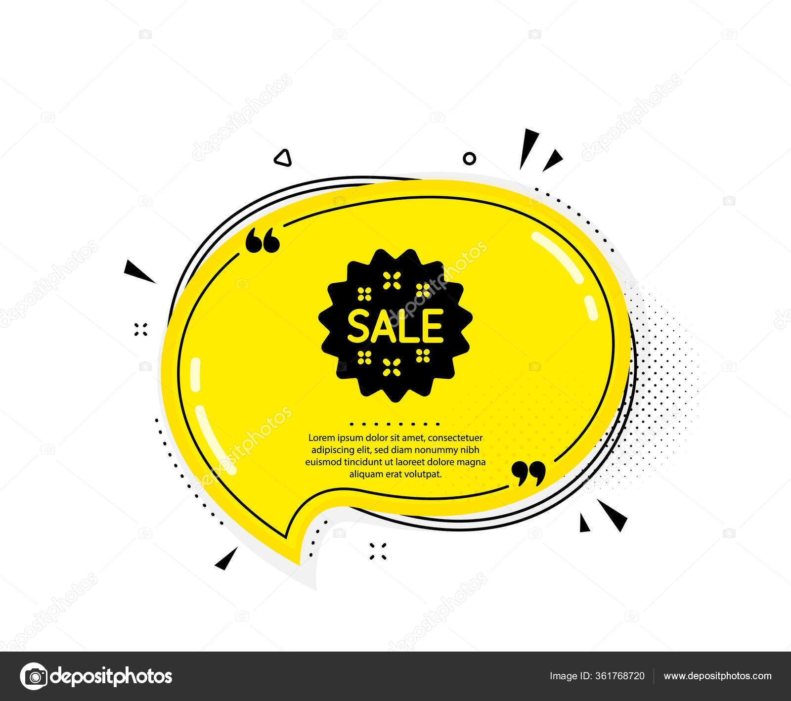 Sale Icon Quote Speech Bubble Shopping Discount Sign Clearance Symbol ...