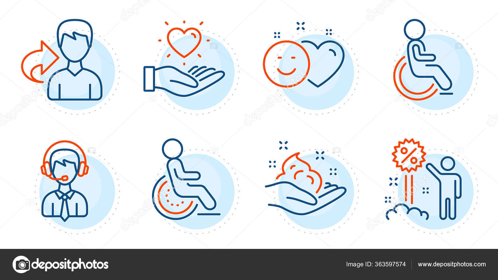 Smile Hold Heart Disability Signs Share Discount Shipping Support Line ...