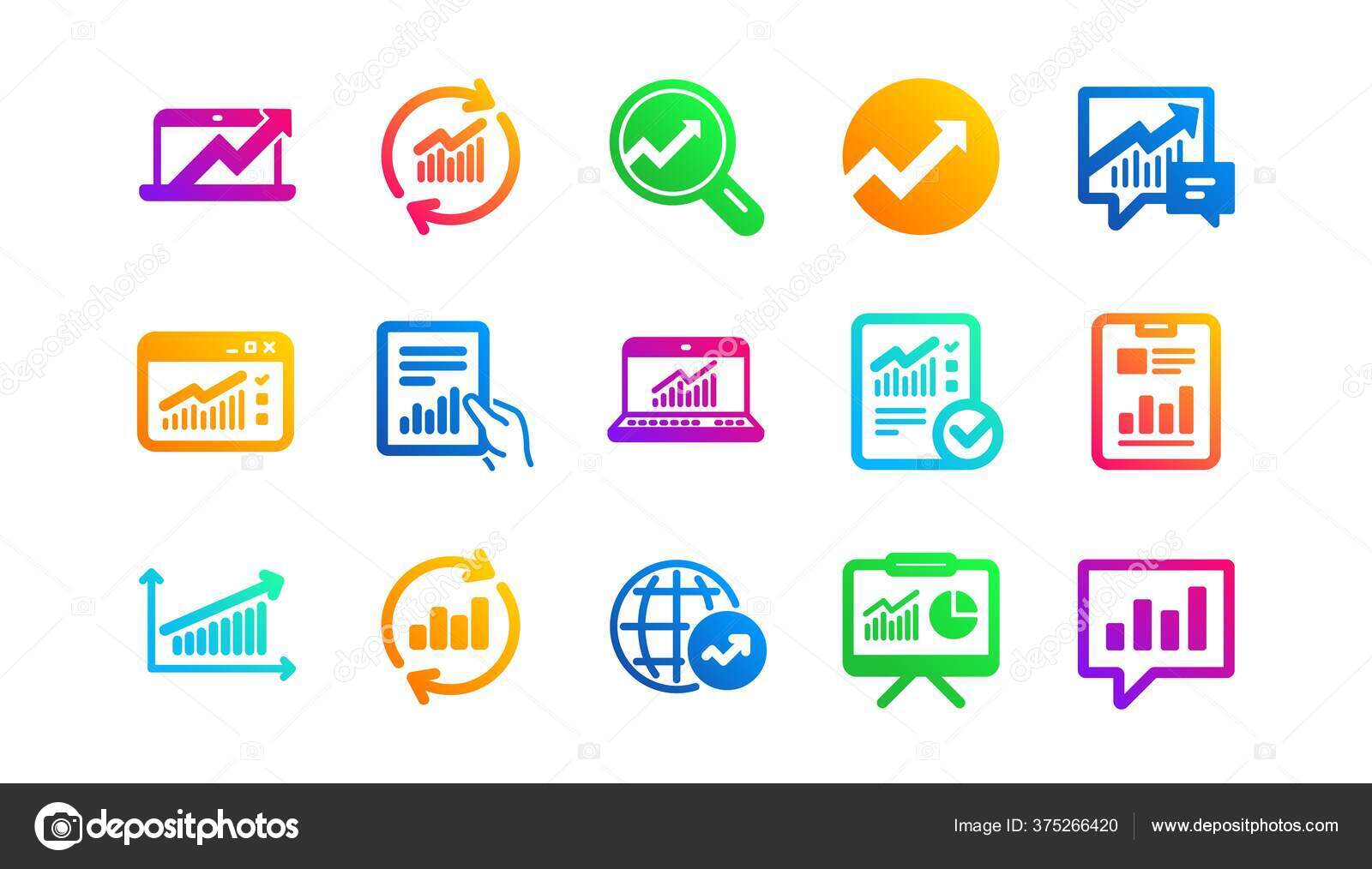 Reports Charts Graphs Analytics Icons Data Statistics Classic Icon Set ...