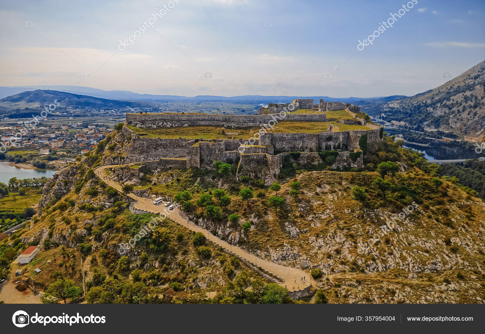 Rozafa castle historical ruins in Shkoder Albania Stock Photo by ...