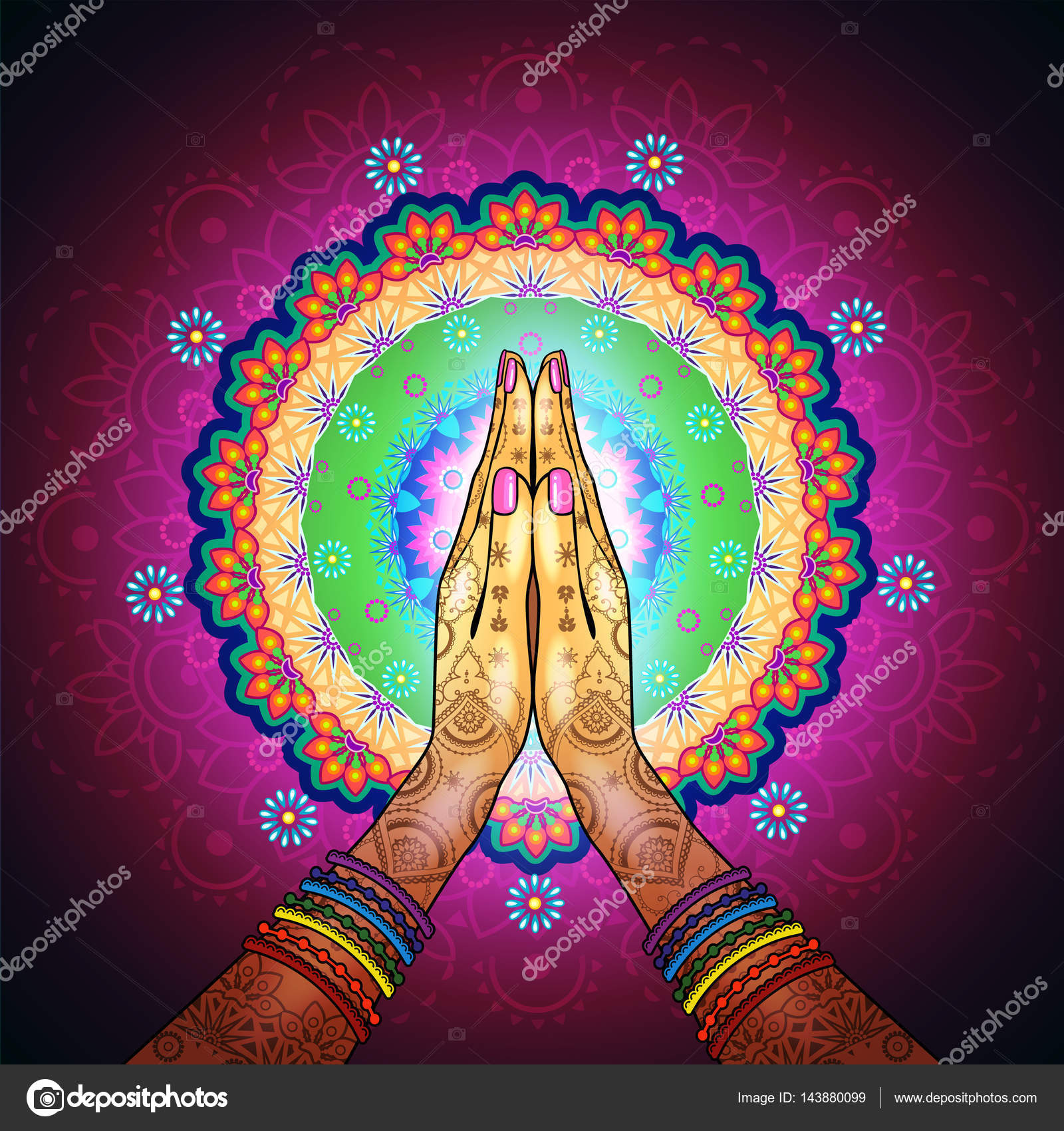 Namaste Facebook Cover Symbol