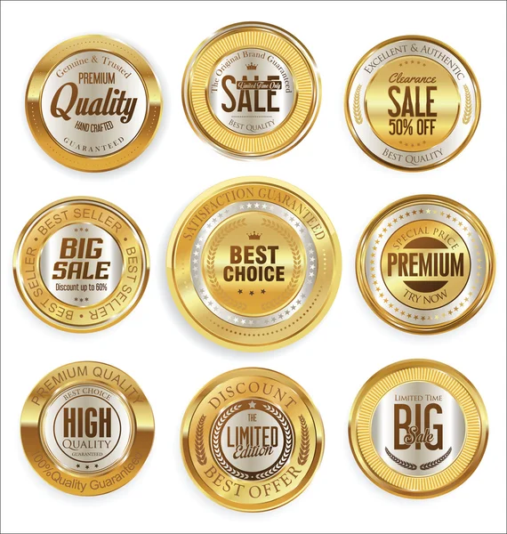 Golden metal badges colection Stock Vector Image by ©totallyout #55986593