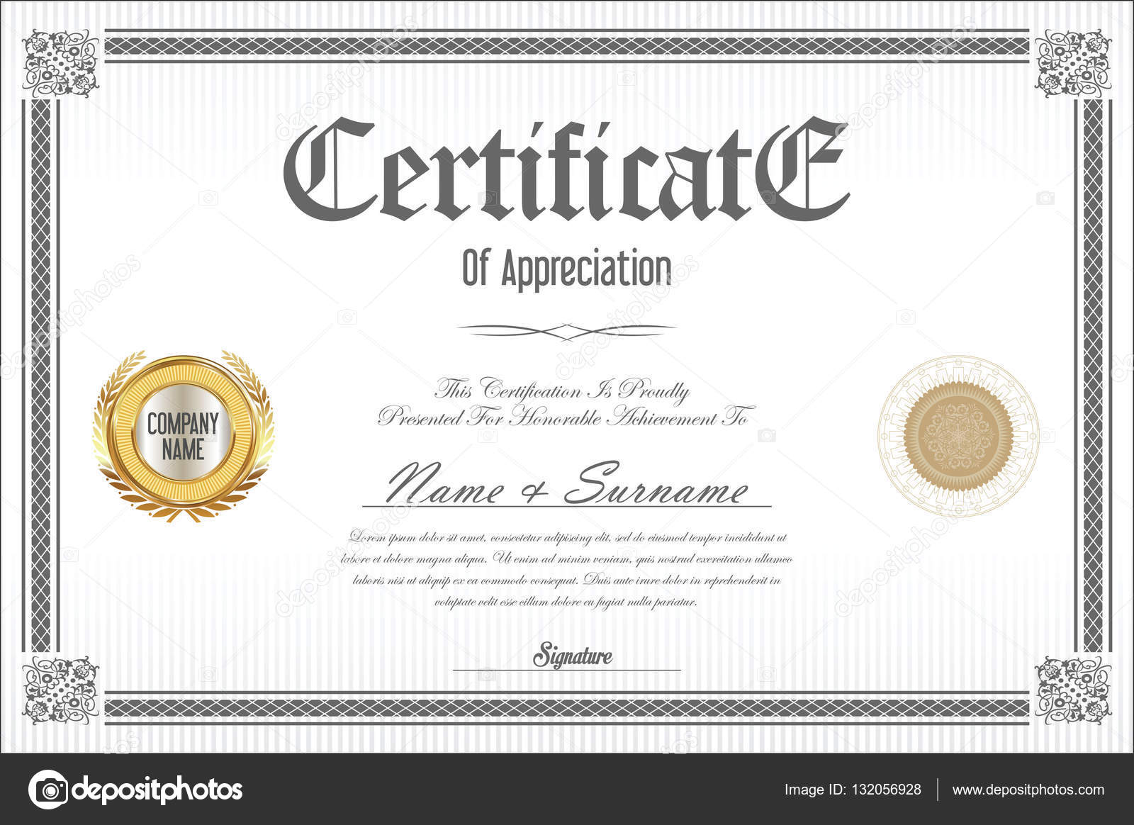 Certificate template retro design Stock Vector Image by ©totallyout ... Certificate template retro design Stock Vector Image by ©totallyout ...