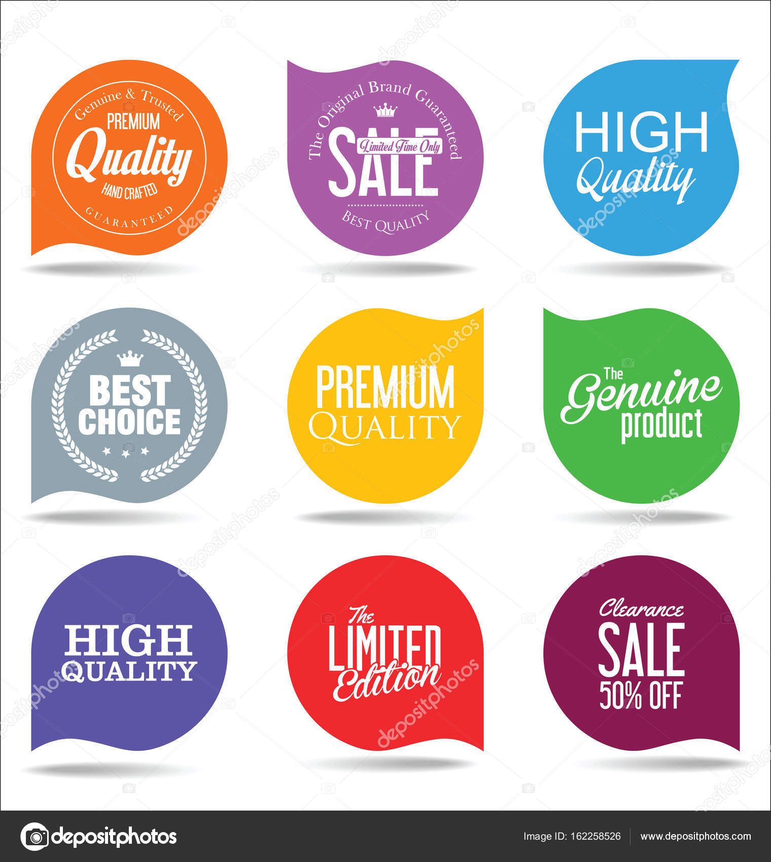 Modern sale sticker collection Stock Vector by ©totallyout 162258526
