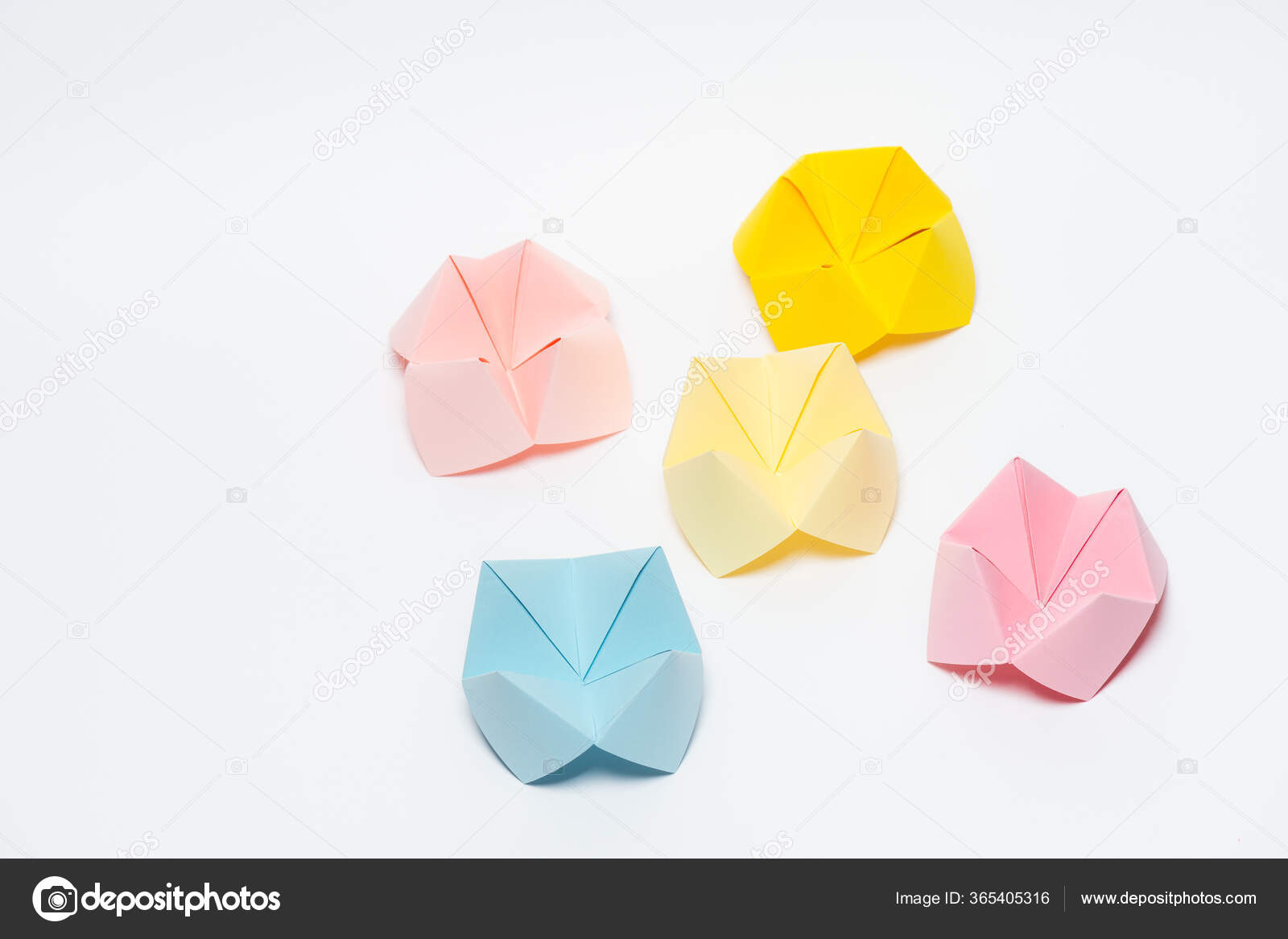 Multi Colors Paper Fortune Teller White Background — Stock Photo © p ...