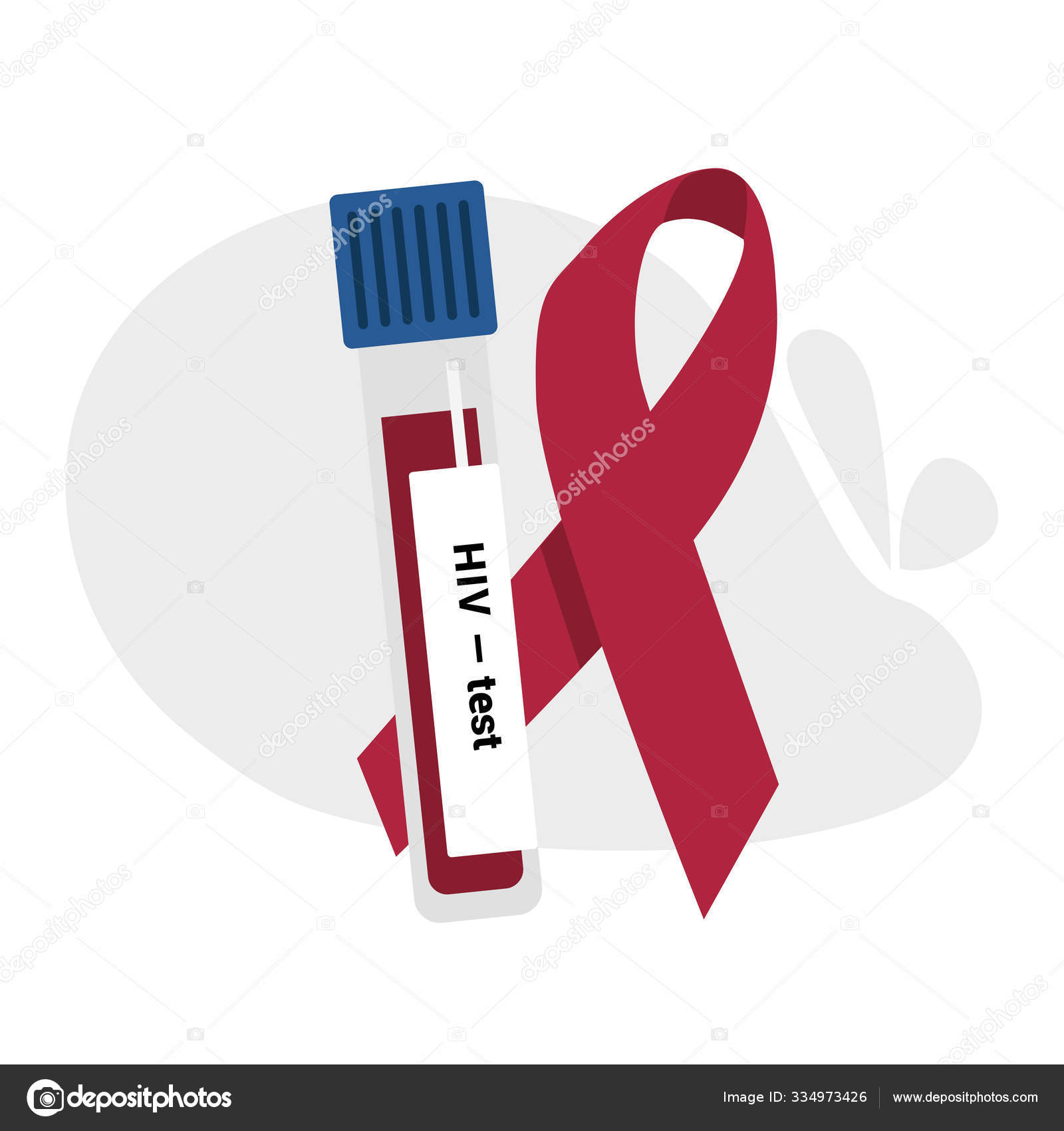 Prueba Del Vih Ilustración Vectorial Simple Vector de stock #334973426 ...