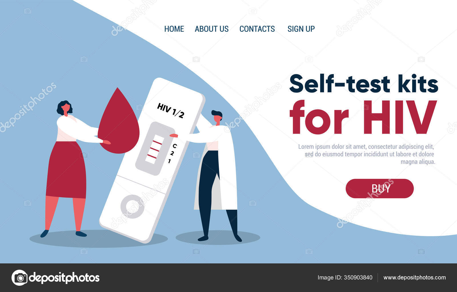 Hiv Self Test Kit Simply Vector Illustration Stock Vector by ©idioma1 ...