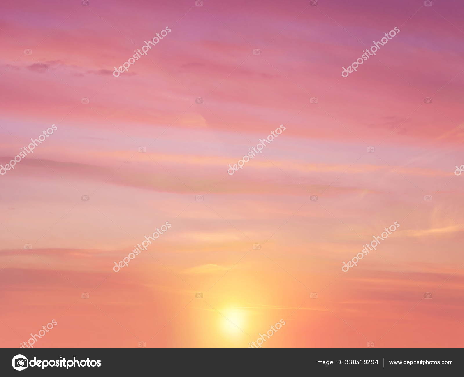 Summer Blue Sunset Sea Resort Holiday Romantic Pink Sunset Sea Stock ...