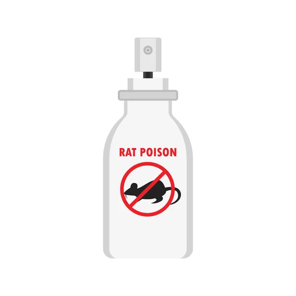 Rat killer poison liquid in the bottle concept. vector illustration ...