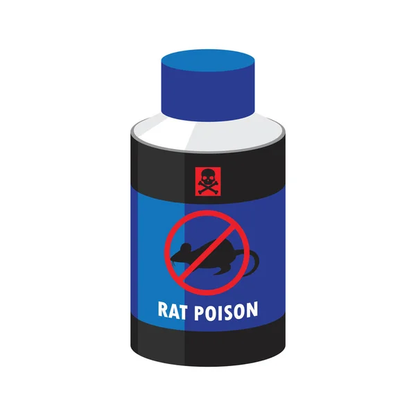 Rat killer poison liquid in the bottle concept. vector illustration ...