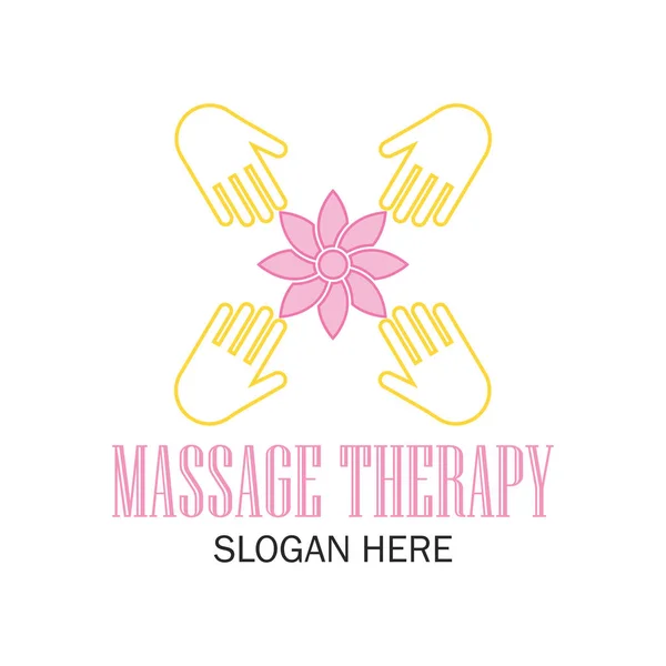 Massage therapy logo with text space for your slogan / tagline, vector ...