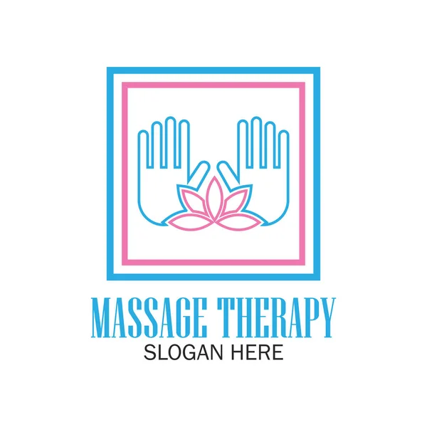 Massage therapy logo with text space for your slogan / tagline, vector ...