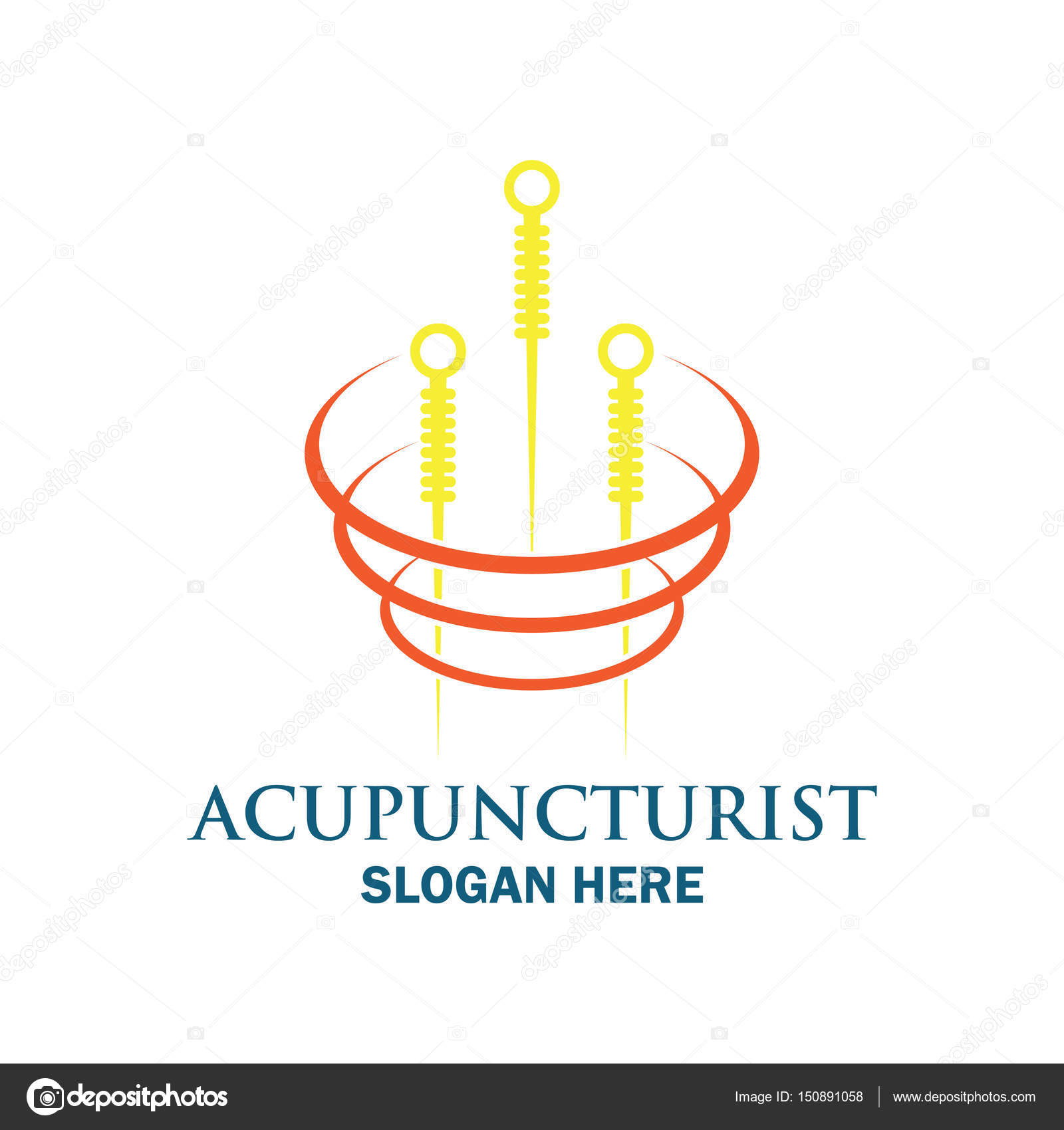 Acupuncture Therapy Logo With Text Space For Your Slogan Tagline