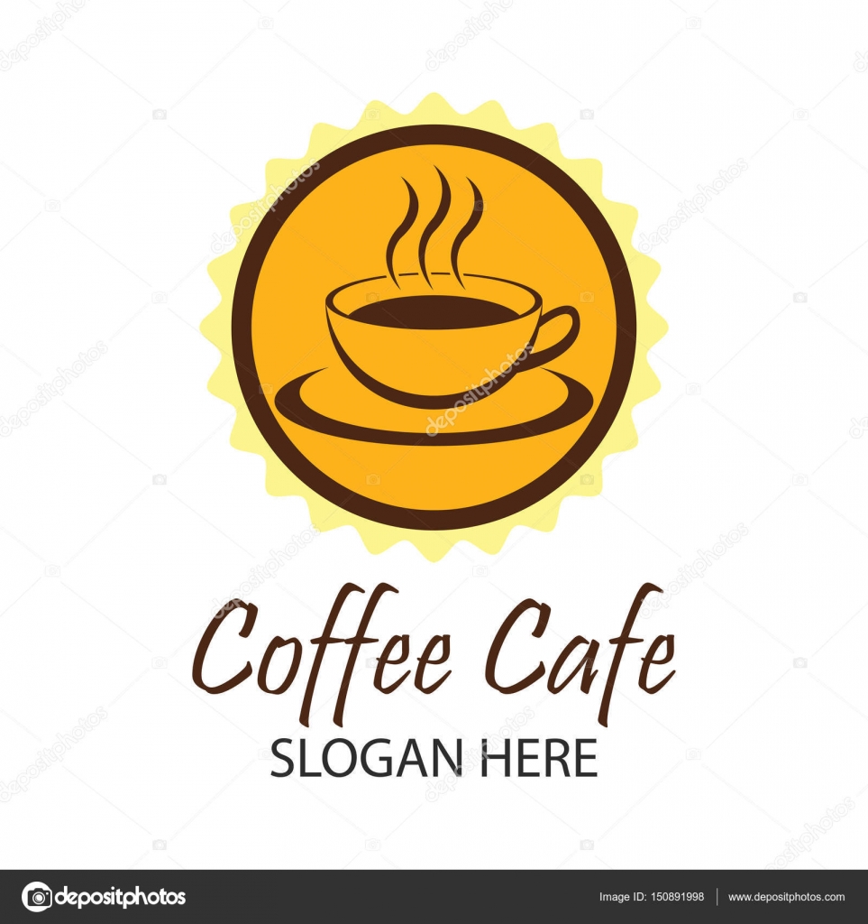 Coffee shop logo, label, badge with text space for your slogan ...
