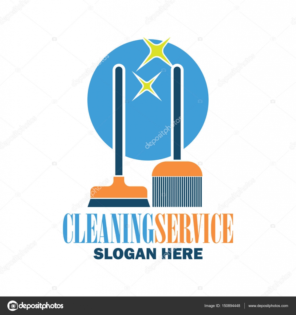 Cleaning service icon with text space for your slogan / tagline, vector ...