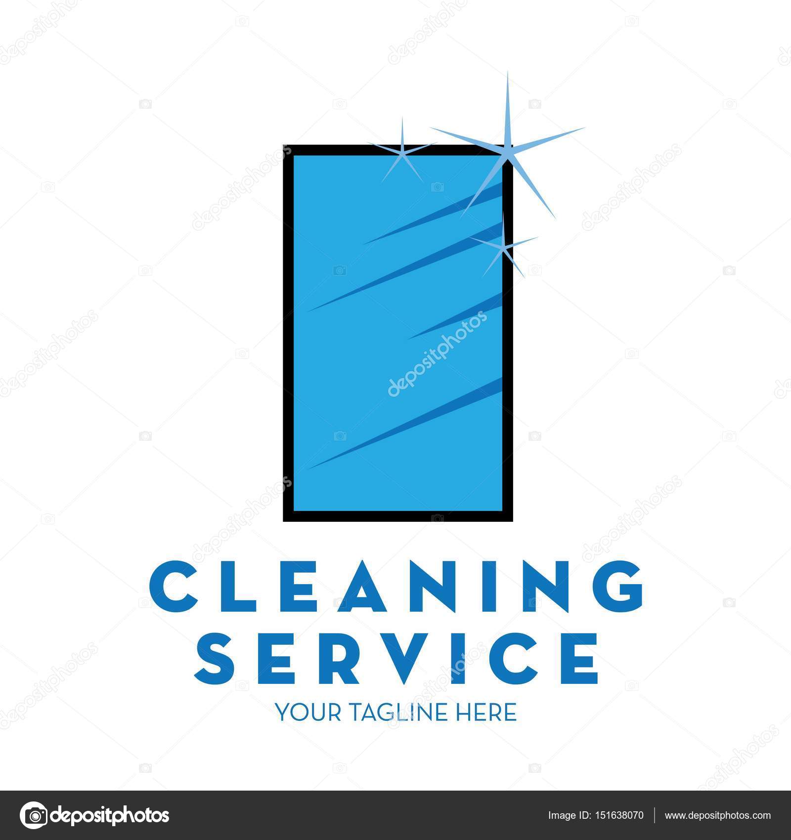 Cleaning service logo with text space for your slogan / tagline, vector ...