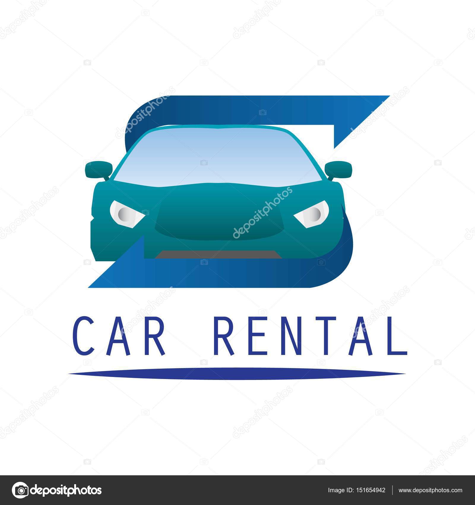 Logo de alquiler de coches con espacio de texto para su eslogan ...