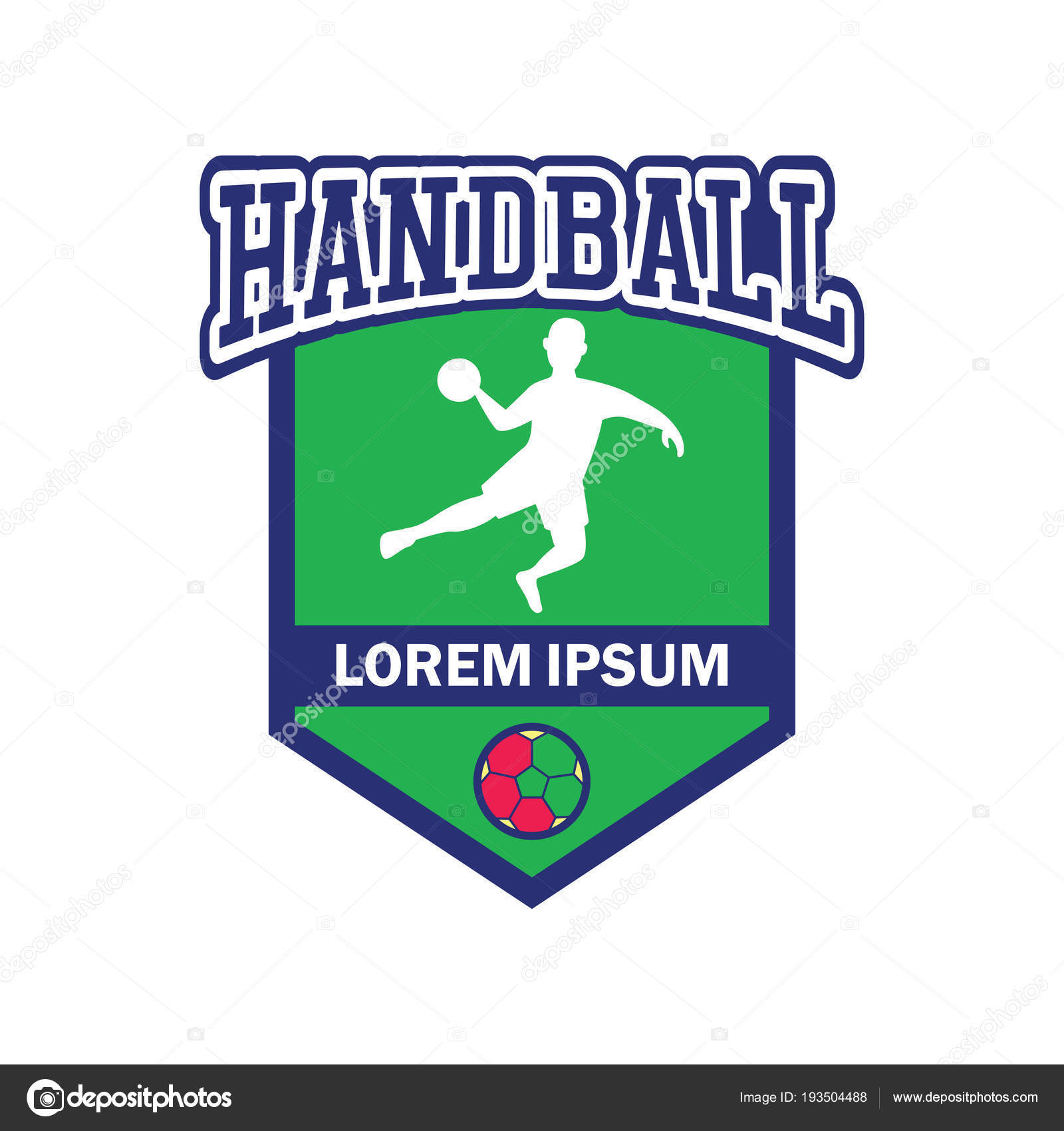 Handball Logo Text Space Your Slogan Tag Line Vector Illustration Stock ...