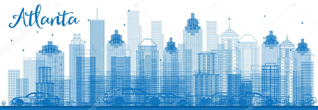 ᐈ Atlanta skyline sketch stock vectors, Royalty Free atlanta skyline ...