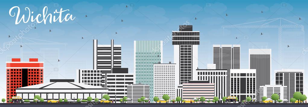 Wichita skyline Vector Art Stock Images | Depositphotos