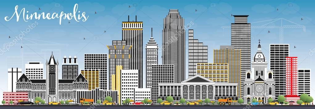ᐈ Minneapolis skyline silhouette stock images, Royalty Free minneapolis ...