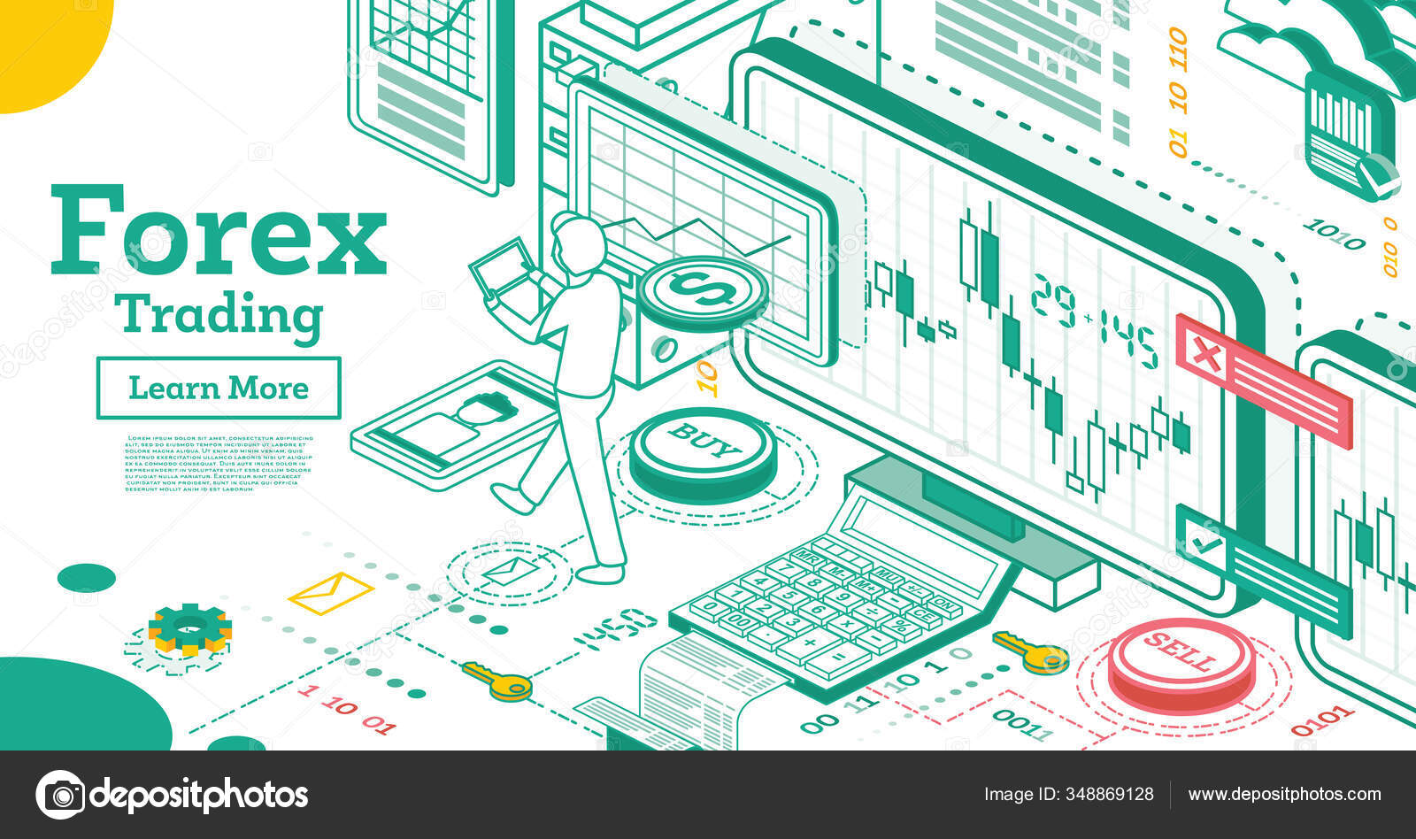 Eski Tüccarlar Özet Olarak Isometric Concept Vektör Llüstrasyonu Mum ...