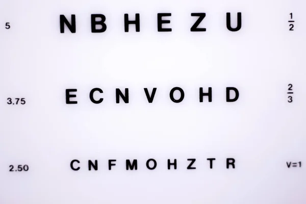 Optician eye test chart — Stock Photo © edwardolive #149019115