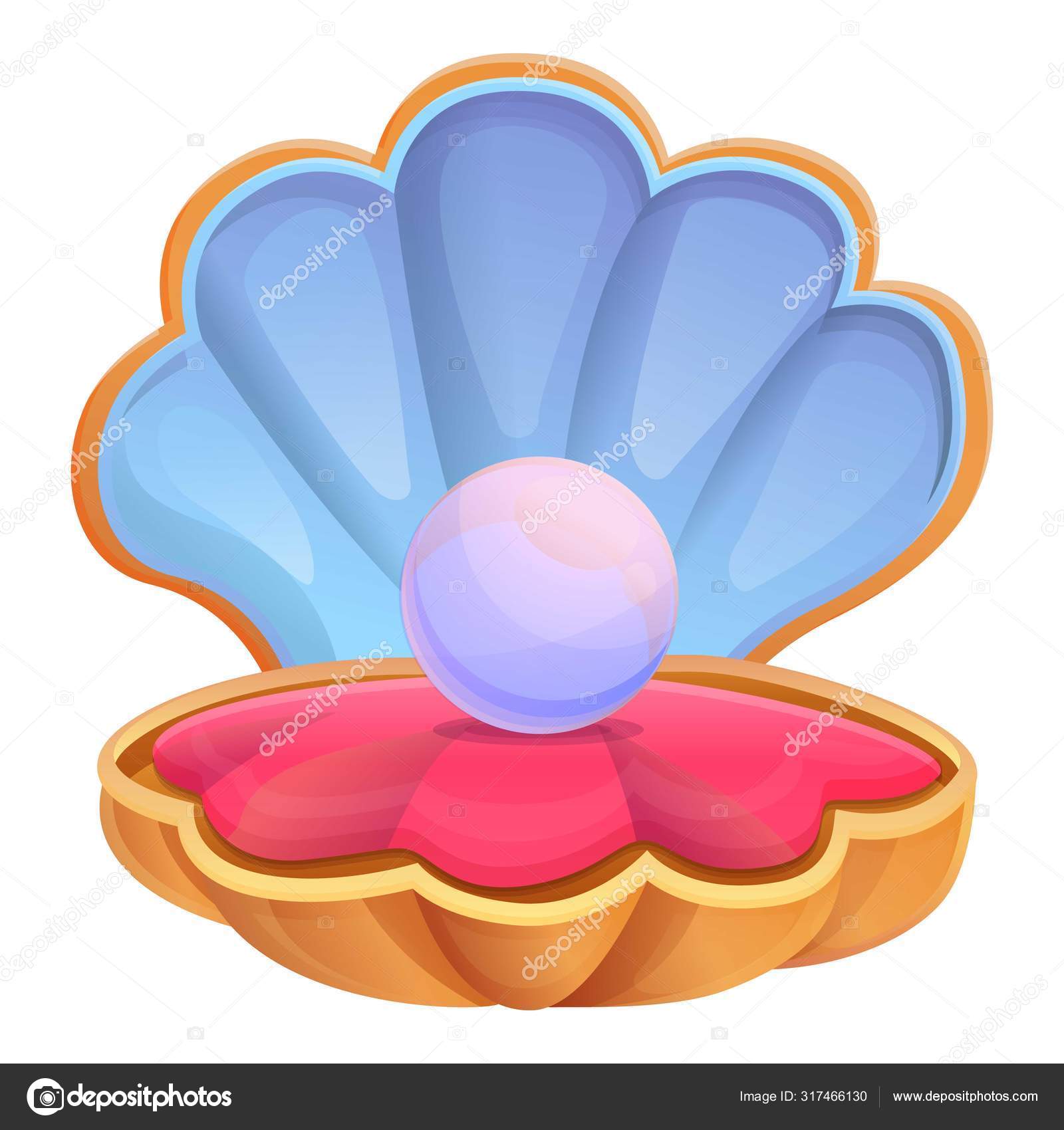 Ocean pearl shell icon, cartoon style Stock Vector Image by ©Nsit0108 ...
