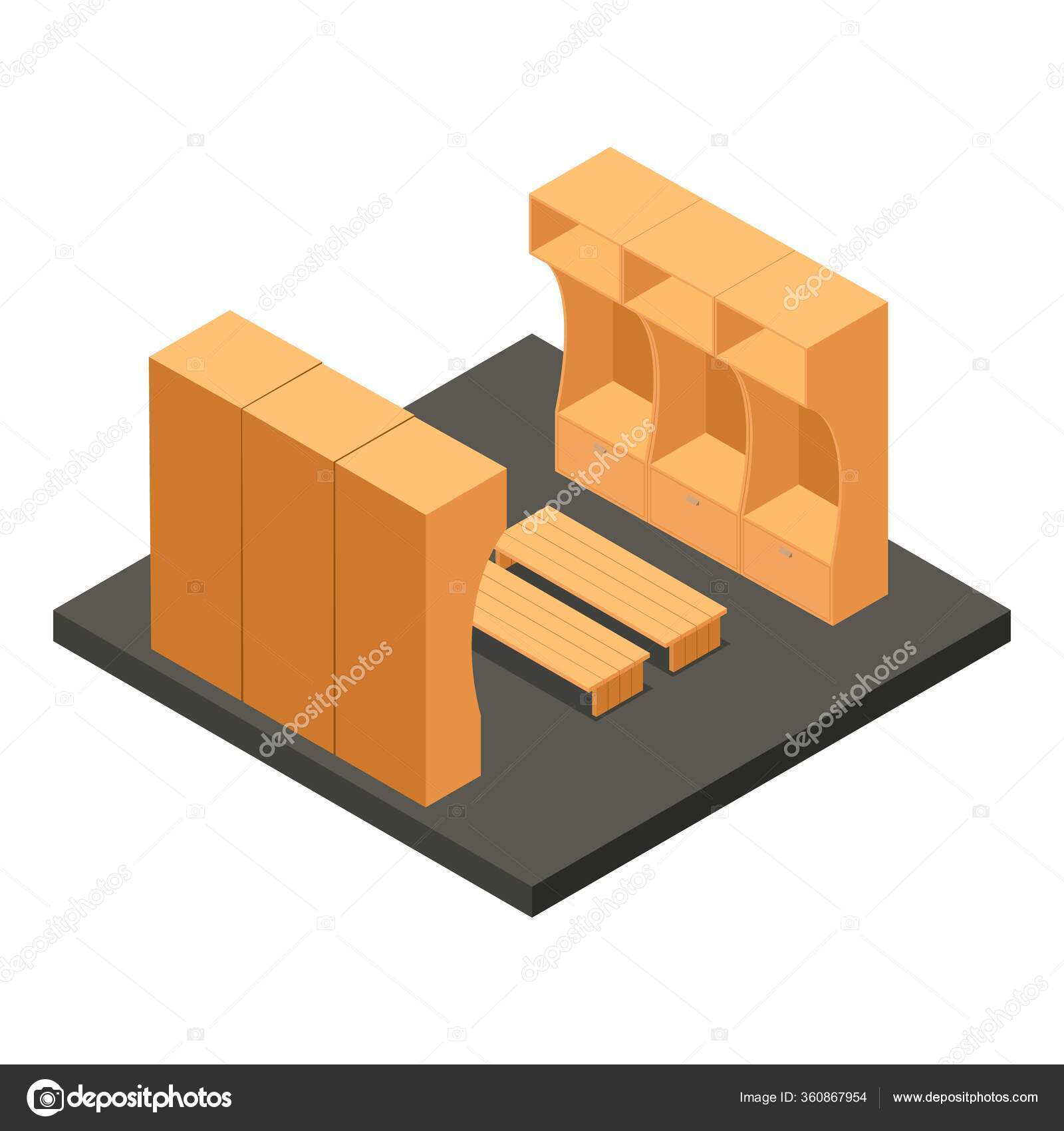 Dressing sport room icon, isometric style Stock Vector by ©Nsit0108 ...