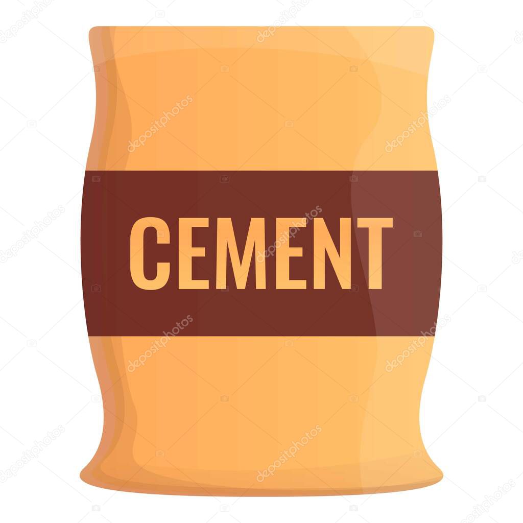 Icono de saco de cemento, estilo de dibujos animados 2022