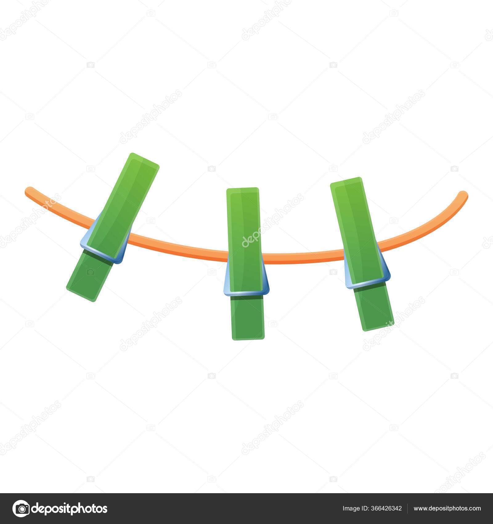 Clothes pins wire icon, cartoon style Stock Vector Image by ©Nsit0108 ...