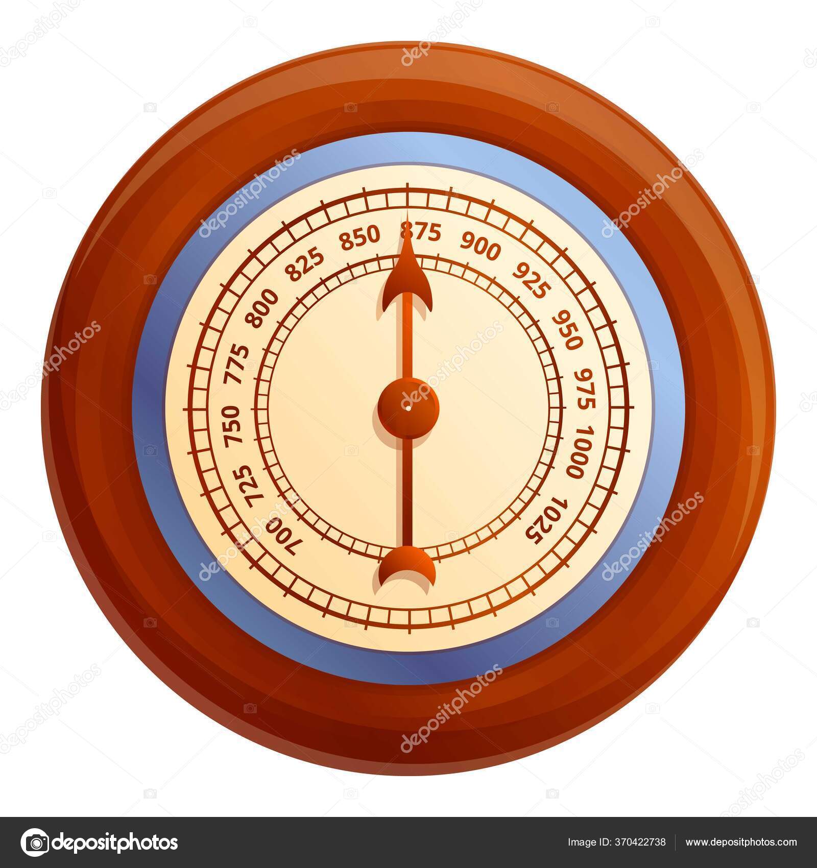 Icono de barómetro redondo, estilo de dibujos animados Vector de stock ...