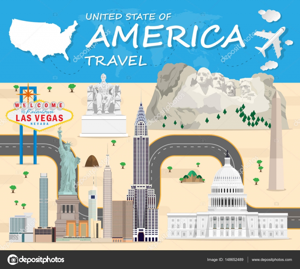 America Landmark Global Travel And Journey Infographic Vector De Stock ...
